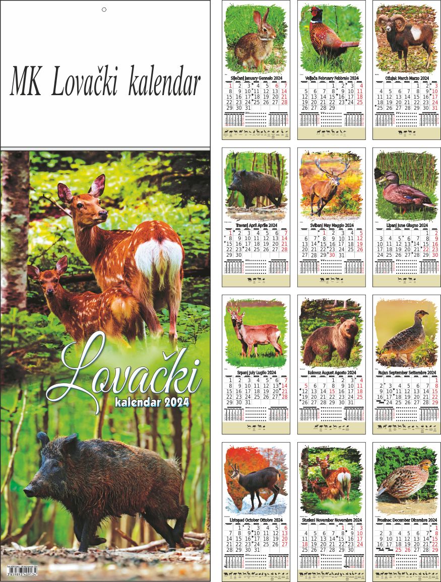 Zidni stolni poslovni kalendari za 2024